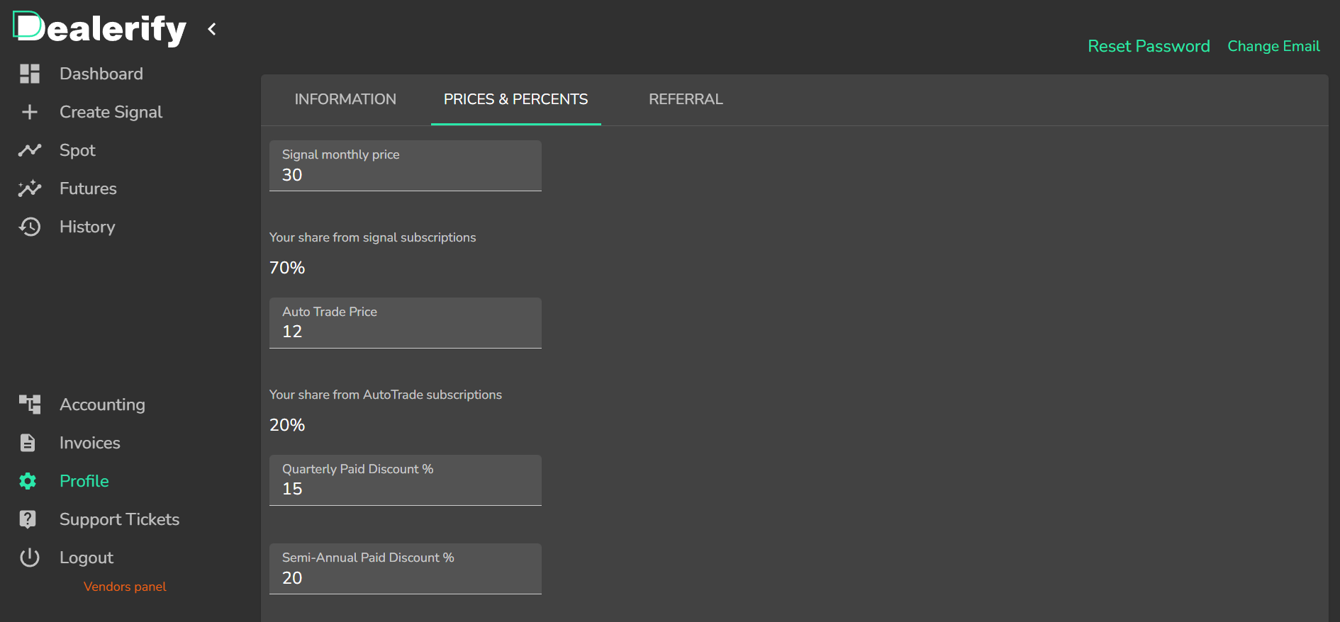 Vendor Profile - Dealerify